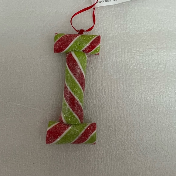 Holiday | Letter I Christmas Ornament Red And Green Shimmery | Poshmark